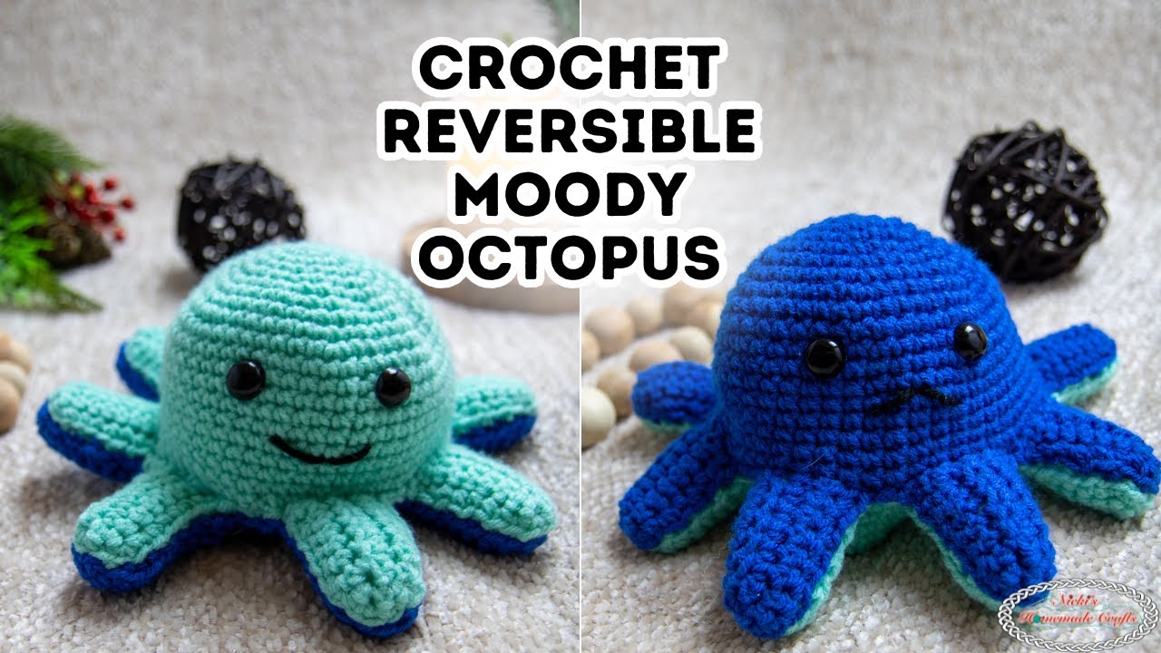 How to CROCHET Moody Octopus - Reversible! - December 10th of the ...