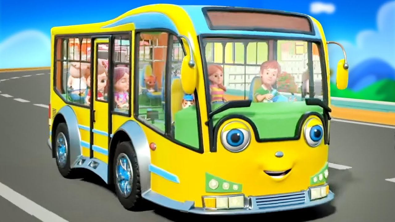 Wheels On The Bus, Fun Vehicle Cartoon and Nursery Rhymes for Kids ...