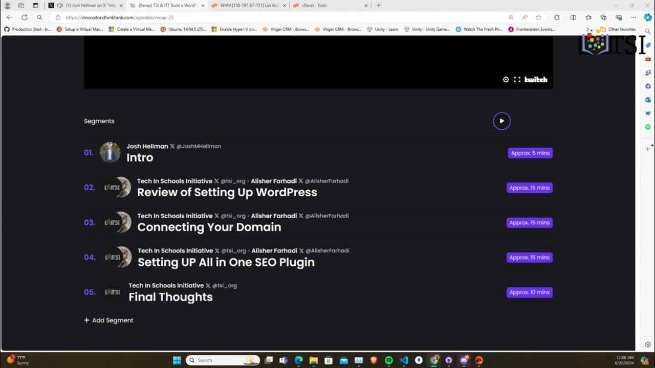 (Recap) TSI x ITT Build Your First WordPress Week #5: Setting Up Custom Domains and SEO - YouTube