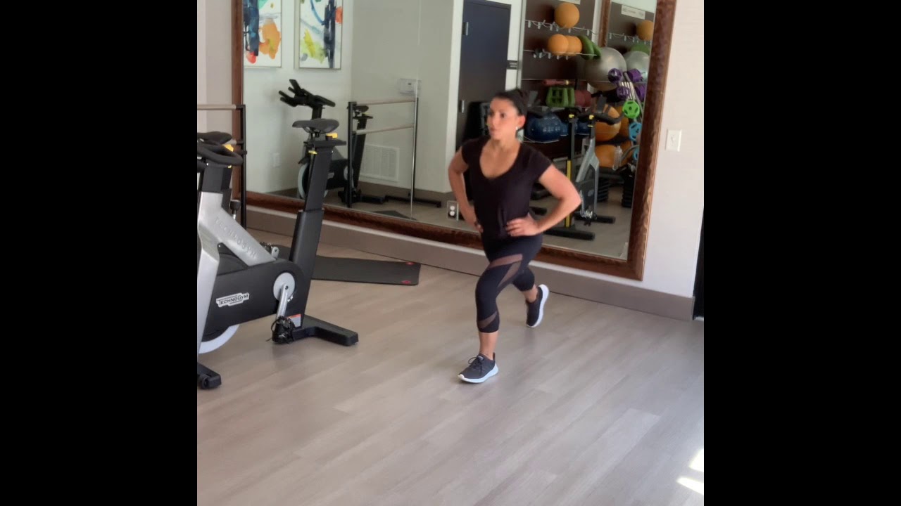 Walking Lunge kick back - YouTube