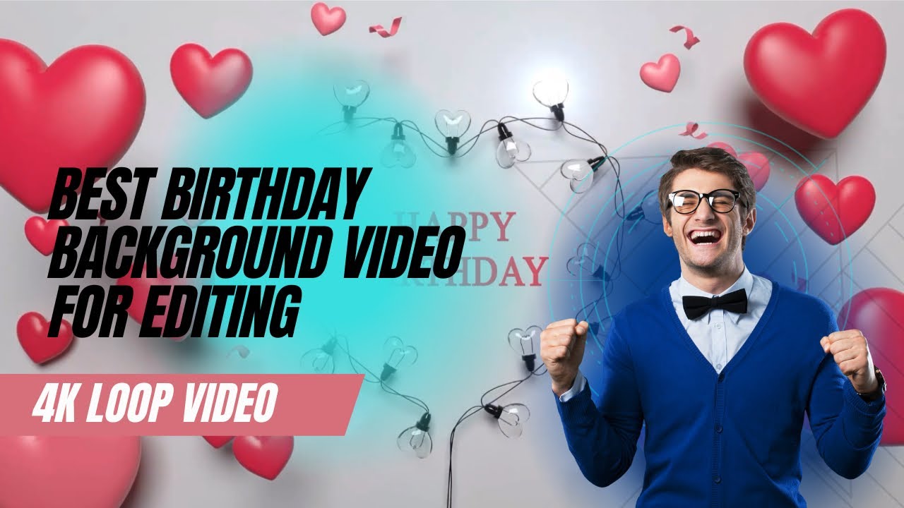 Happy Birthday Motion Graphic Background Loop Animation Footage 4K ...