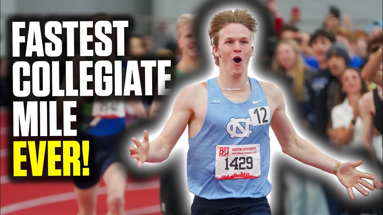 WORLD NO. 3 ALL-TIME INDOOR MILE - ETHAN STRAND | BU Terrier Classic ...
