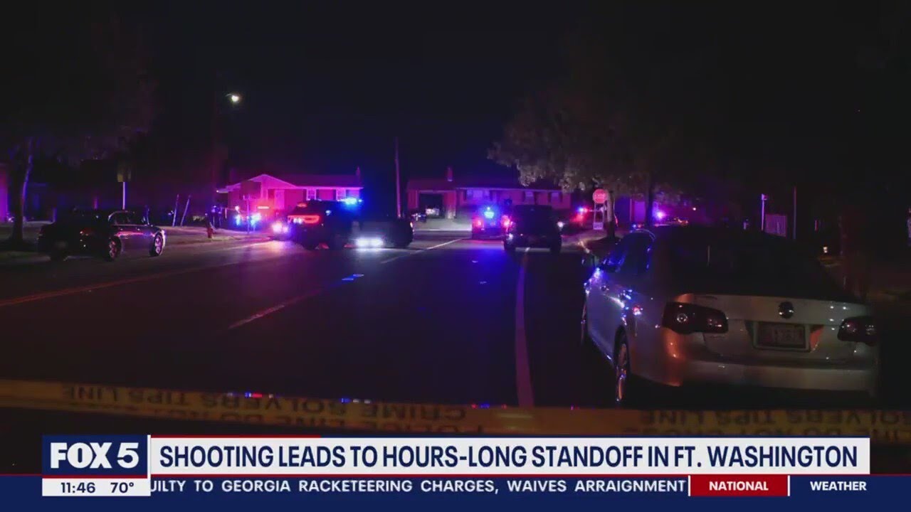 Shooting leads to hours-long standoff in Fort Washington - YouTube