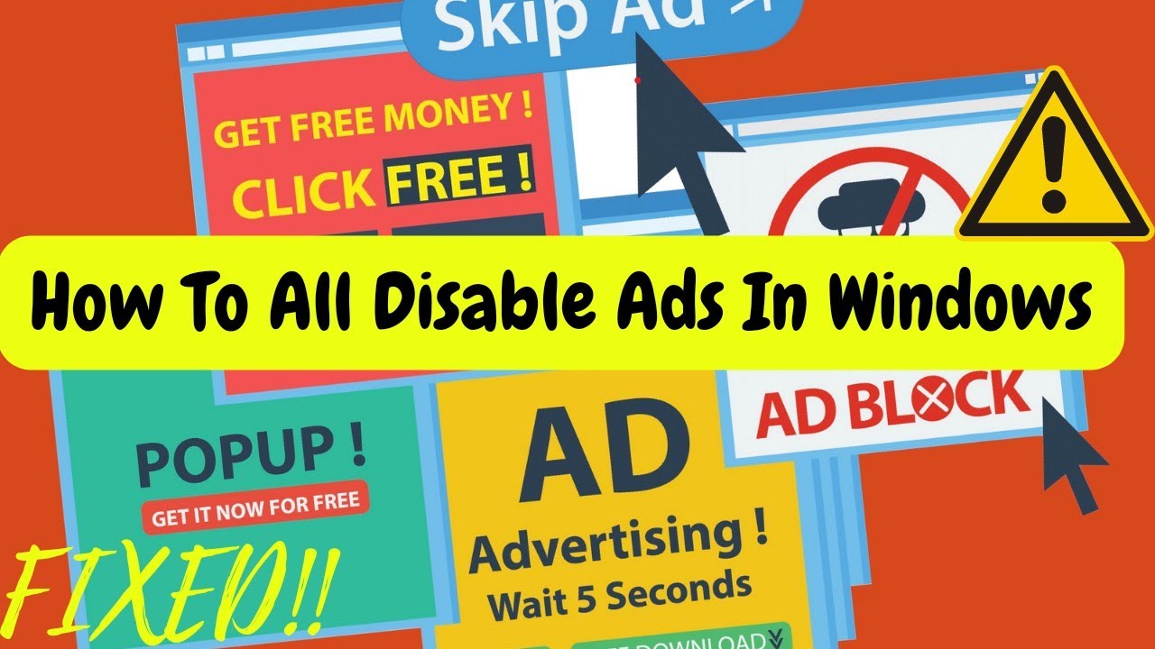 How To Disable All Ads in Windows - YouTube