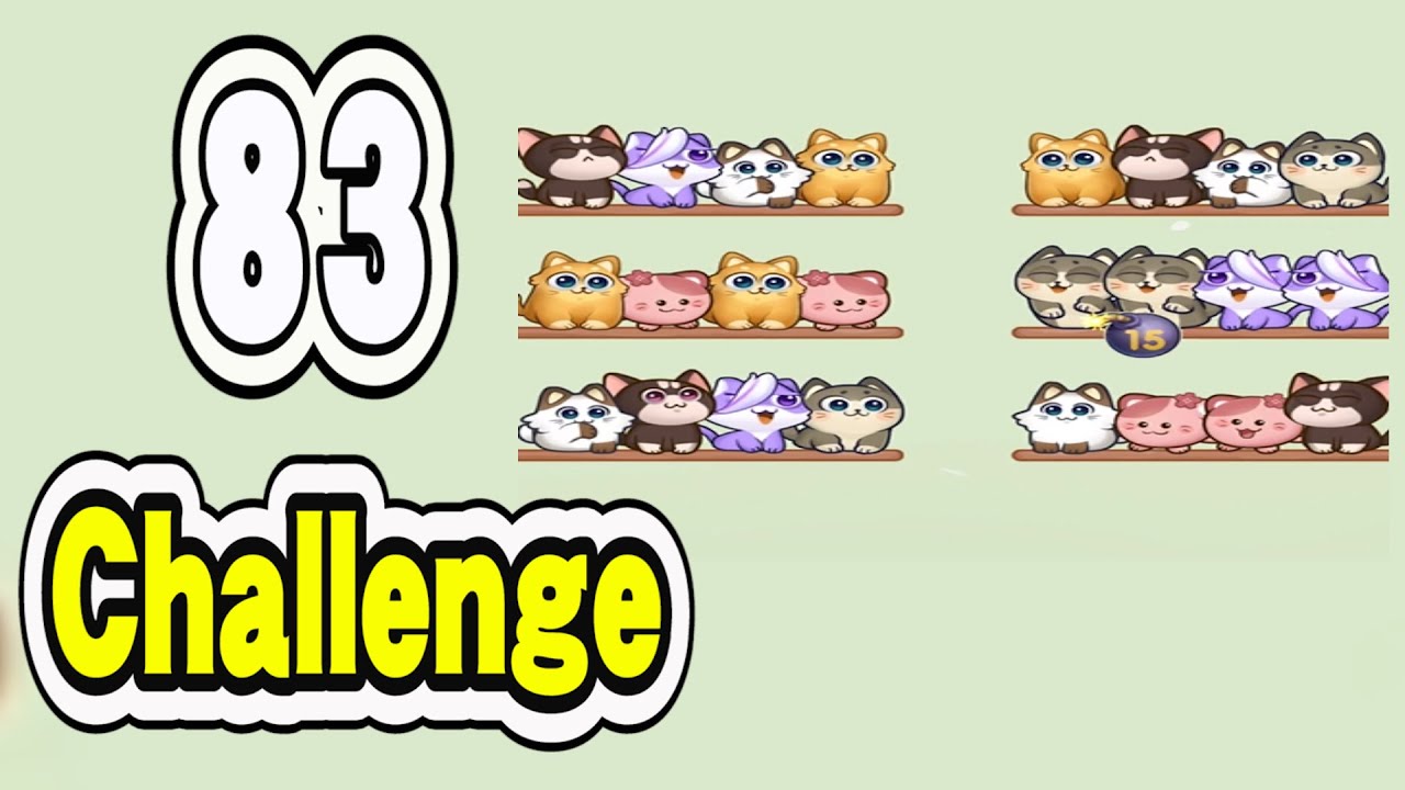 Cat Sort Puzzle Challenge Level 83 - YouTube