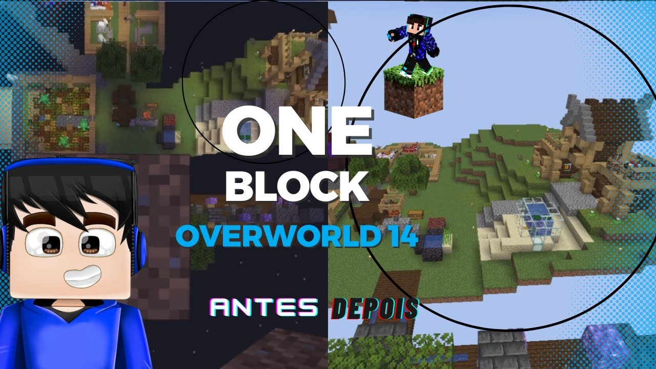 CONSTRUINDO O OVERWORLD NO ONE BLOCK 15 (ILHA ONE BLOCK FICANDO LINDA ...