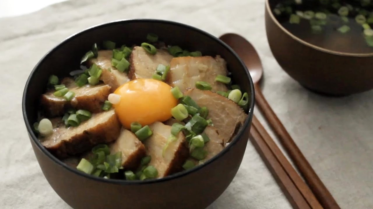 가정식 차슈 덮밥 만들기 Chashu Pork Stew Rice Don - YouTube