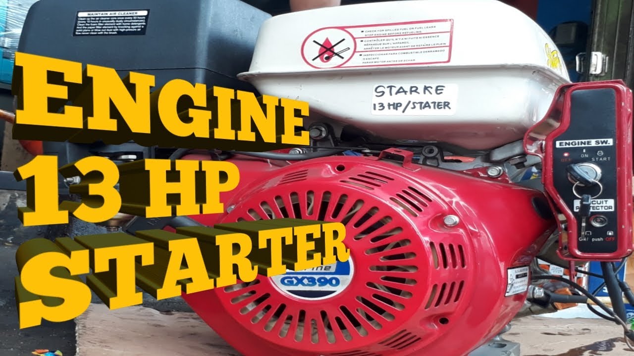 ENGINE 13 HP BENSIN STARTER tenaga mantul - YouTube