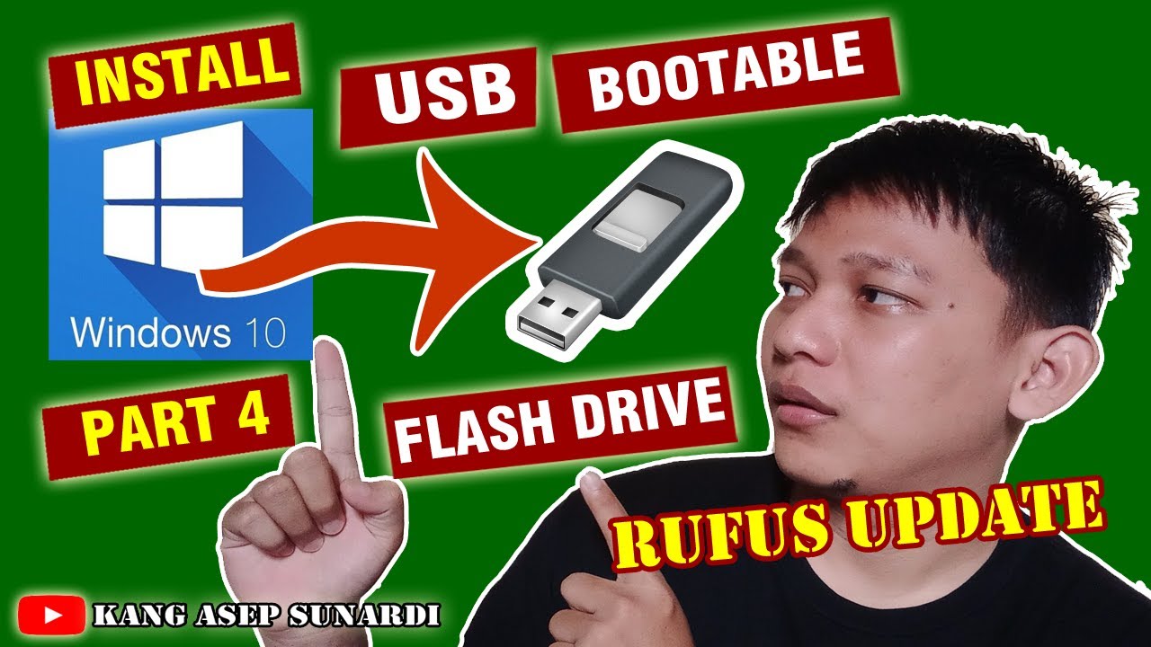 CREATE USB BOOTABLE WINDOWS 10 RUFUS | Sebelum Install Windows 10 Part ...