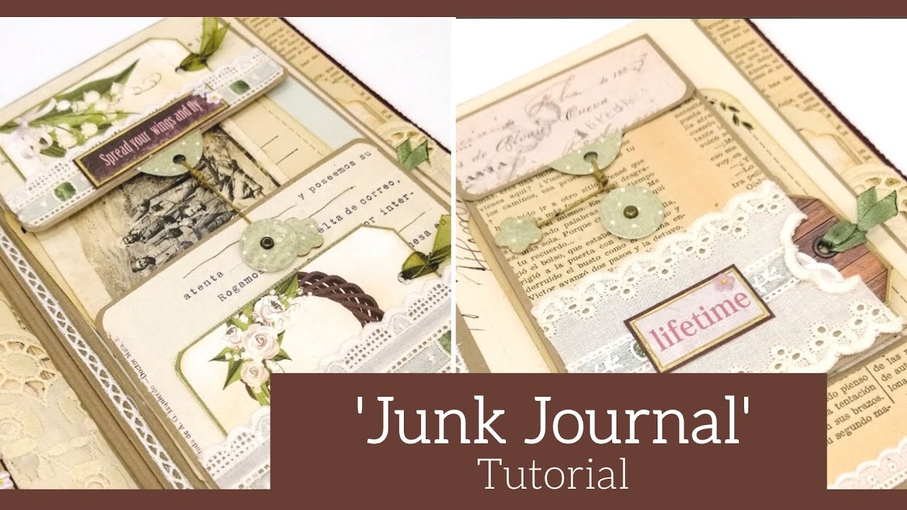 JUNK JOURNAL - TUTORIAL | LLUNA NOVA SCRAP - YouTube