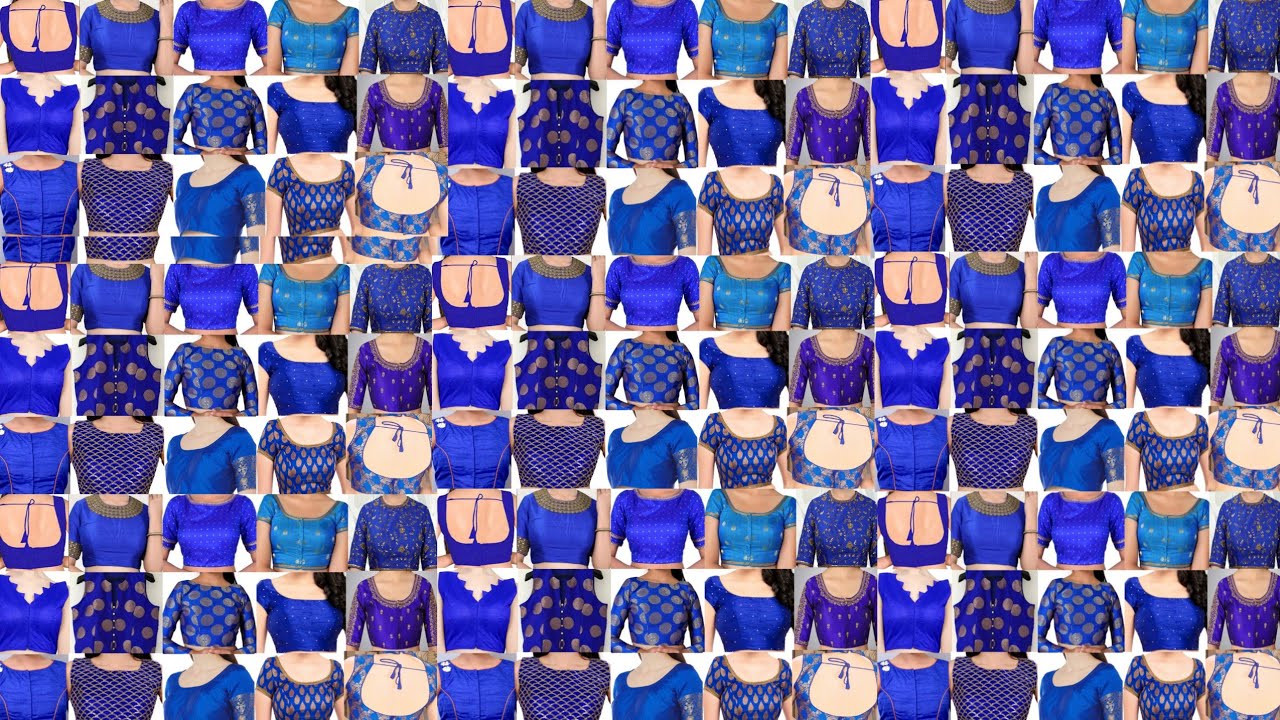 Blue Colour Blouse Design | Latest And Trendy Blue Colour Blouse ...