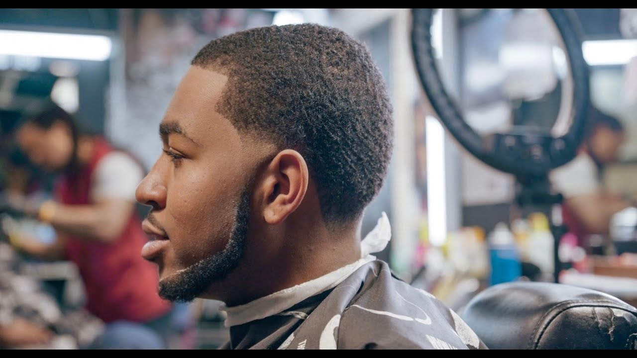 How to cut hair with waves and bald Taper on sides and back with razor ...
