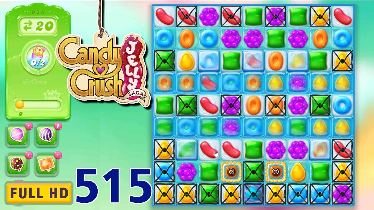 CANDY CRUSH JELLY | Level 515 [NO BOOSTER] FULL HD GAME PLAY - YouTube