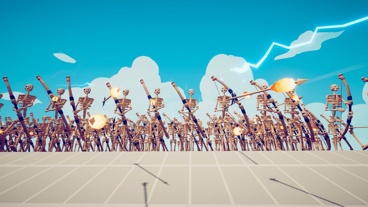 100x Skeletons Archers Defend High Ground TABS UNIT CREATOR - Totally ...