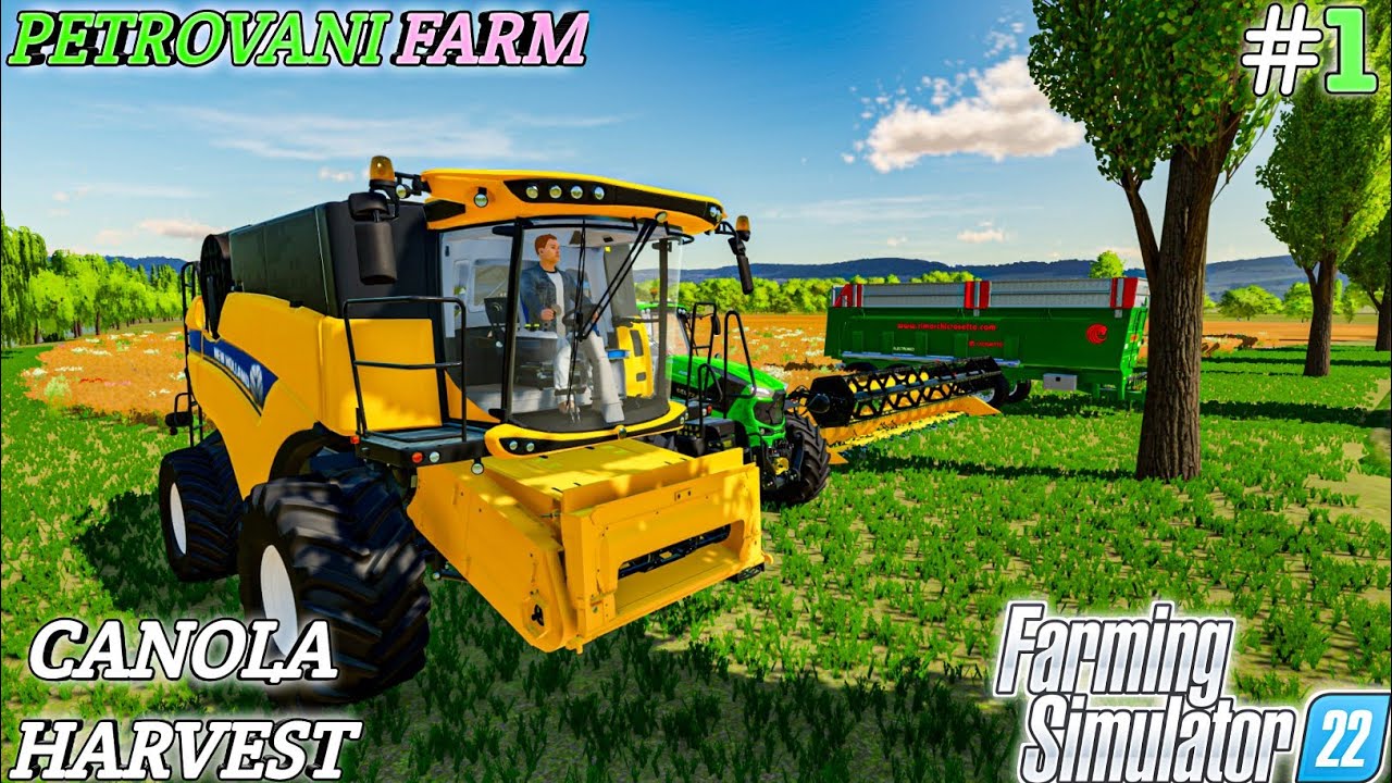 FS22 New Holland Harvester Canola Harvester | Petrovani Farm Ep#1 - YouTube