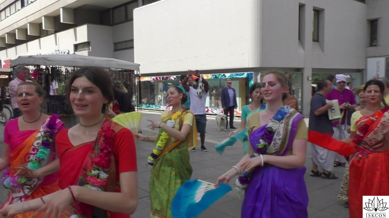 Harinam sankirtan in Germany, Stuttgart, June 2019, ISKCON Heidelberg ...