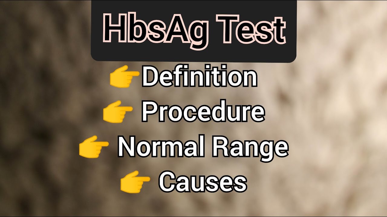 HBsAg Test | Hepatitis B surface antigen Test - YouTube