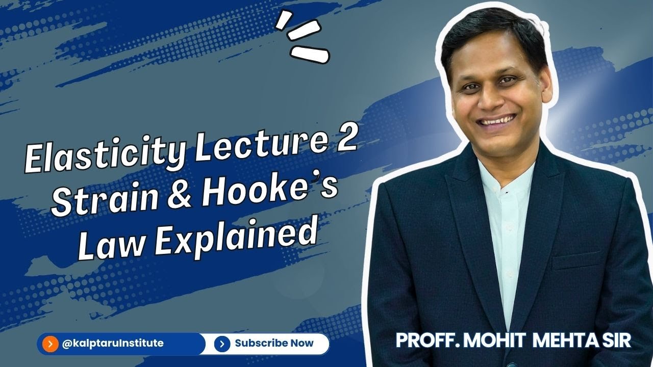 Elasticity Lecture 2 | Strain & Hooke’s Law Explained - YouTube