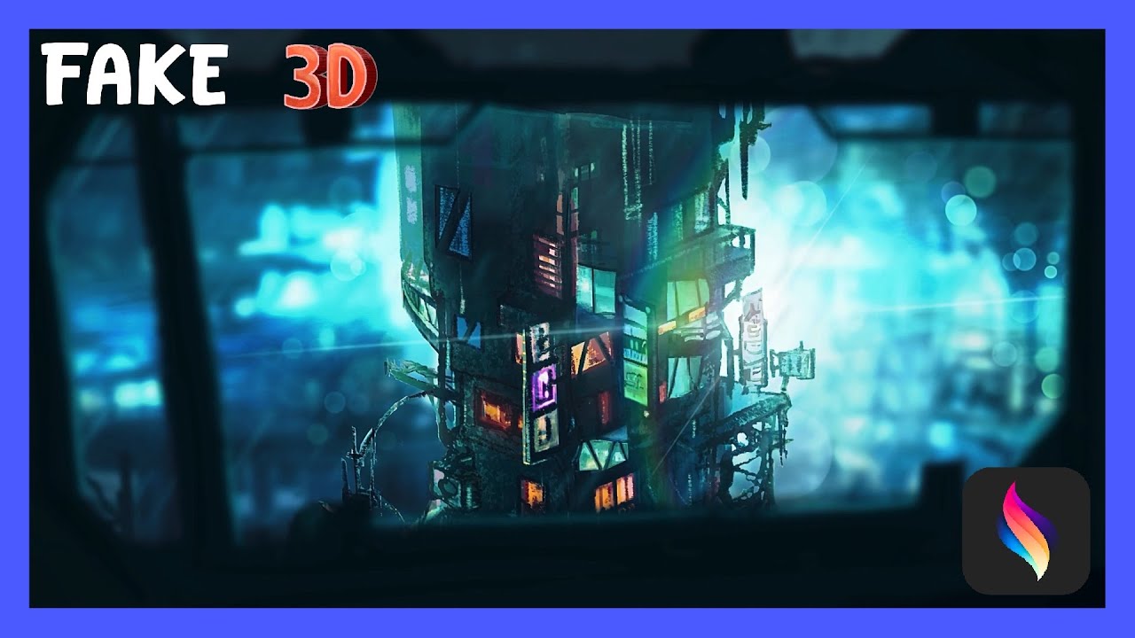 Fake 3D Building Animation in Procreate Dreams - YouTube