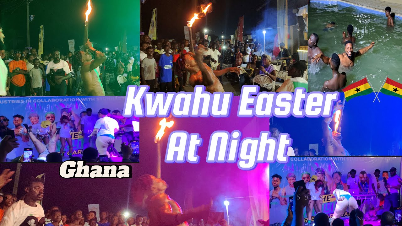 Nigerian first time Experiencing Kwahu Easter Celebration At Night/ the ...