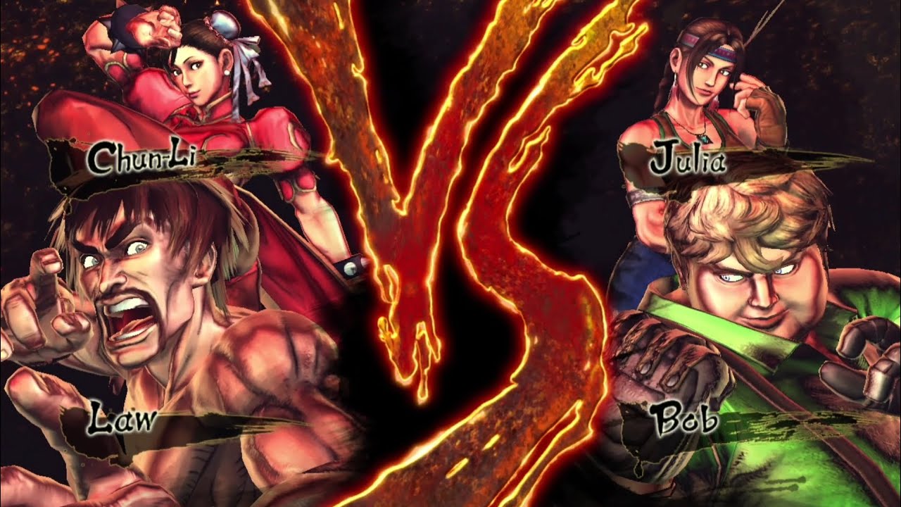 LAW & CHUN-LI vs BOB & JULIA - Street Fighter X Tekken 2012 - YouTube