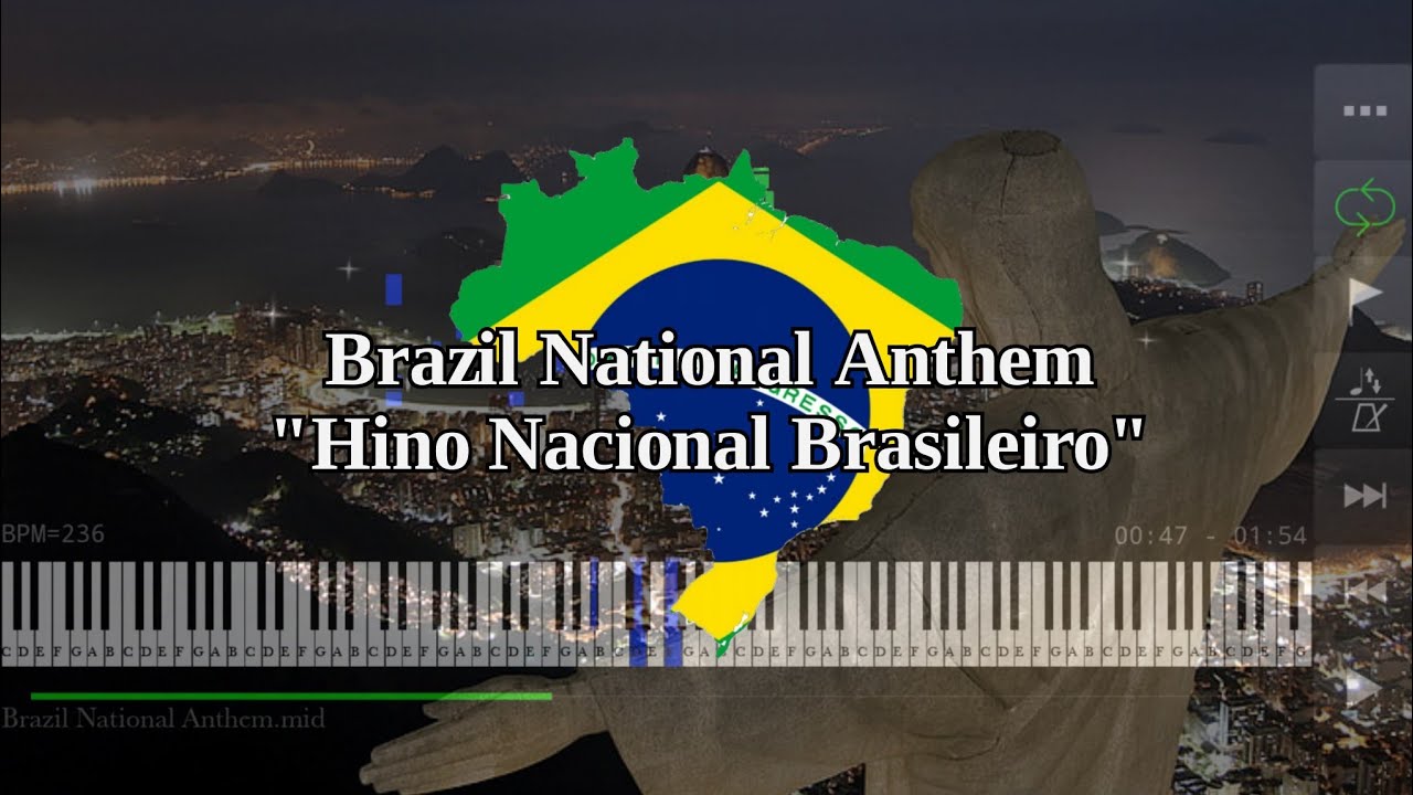 Brazil National Anthem | Hino Nacional Brasileiro - Piano - YouTube