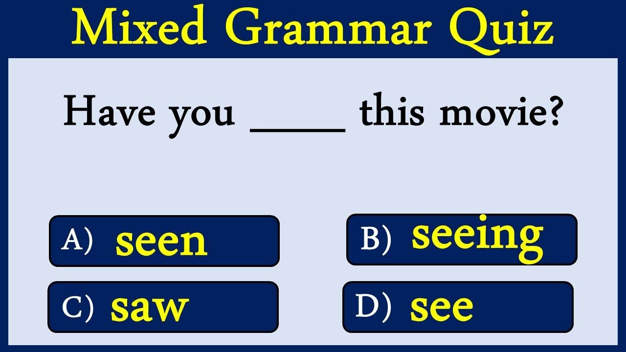 Mixed English Grammar Quiz 69: Can You Score 10/10 In This Quiz? - YouTube