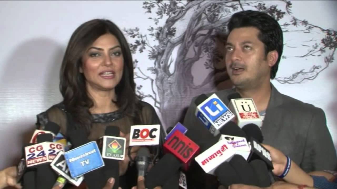 Sushmita Sen and Jisshu Sengupta at Bengali film Nirbaak screening ...