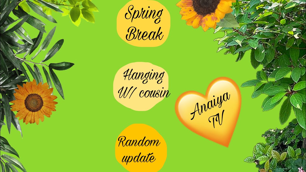 SPRING BREAK UPDATE AND HANGING WITH MY COUSINS + Radom me - YouTube