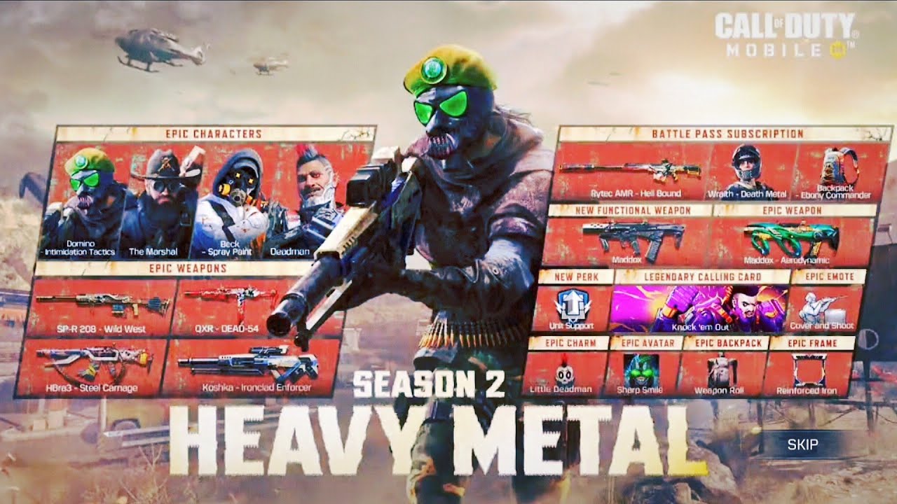 *New* Season2 Heavy Metal Battle Pass Maxxed Out in Codm ...