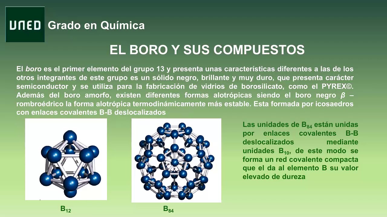 Tema 8. Elementos del grupo del Boro y del carbono parte 1 - YouTube