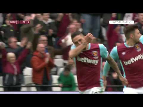 Manuel LANZINI freekick vs Leicester PL 16/17
