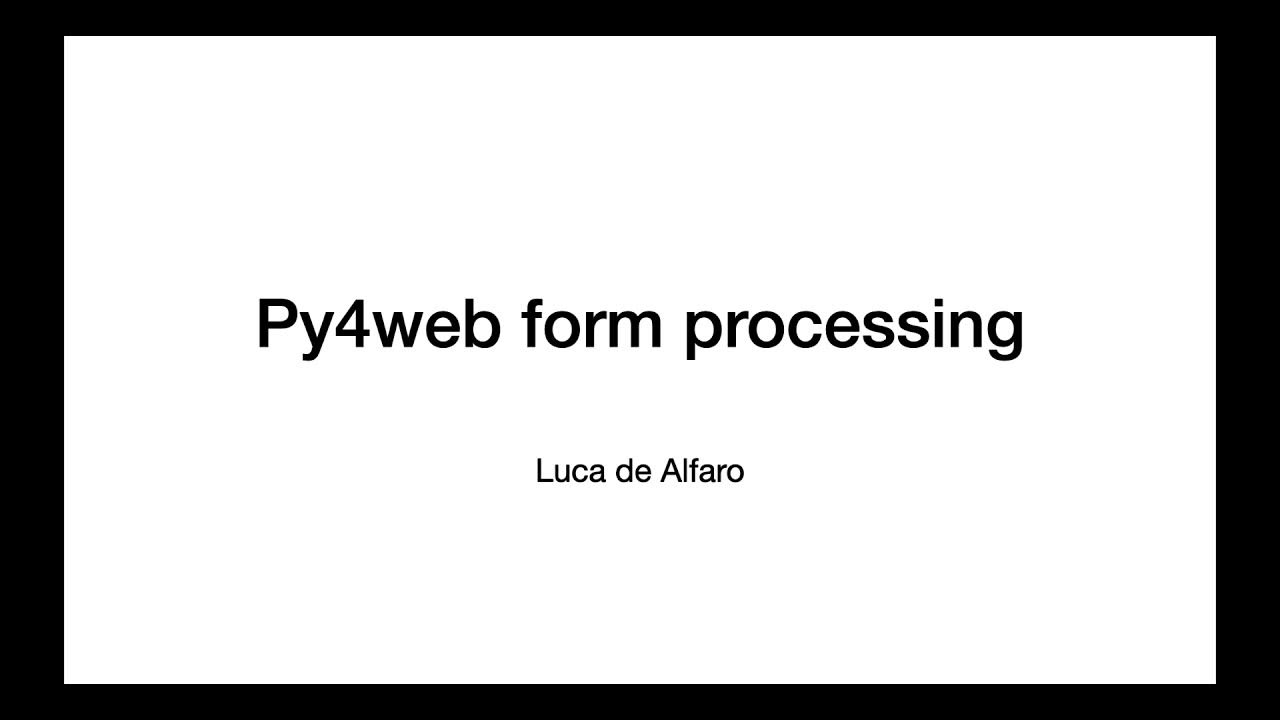 Py4web form processing - YouTube