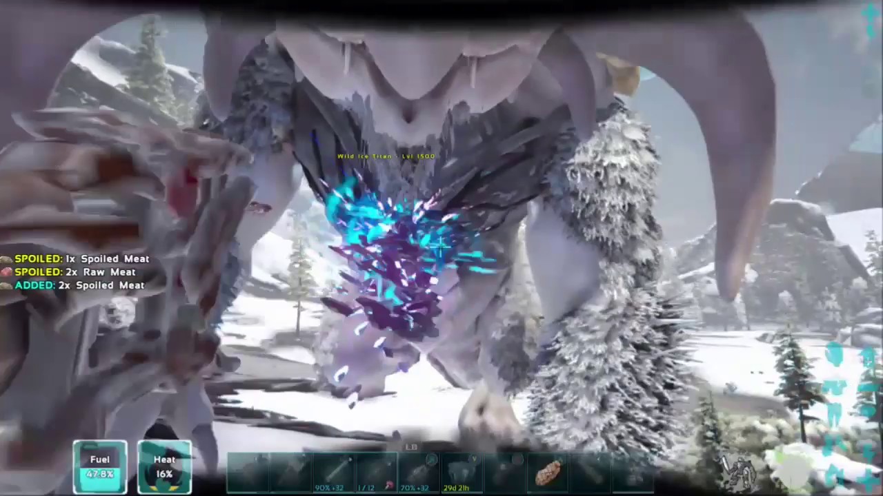 Ark como domesticar Titan de hielo (ice titan) - YouTube