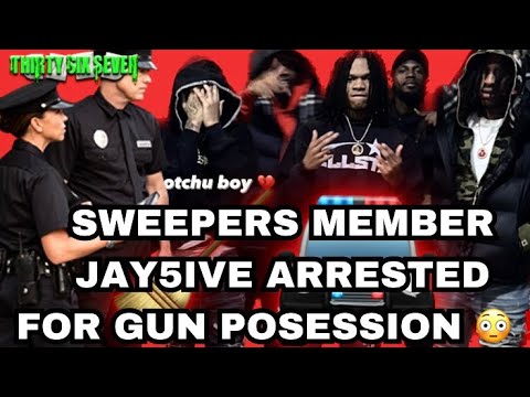 Sweepers Member Jay5ive Gets ARRESTED For GUN Posession 😳 350K BOND ...