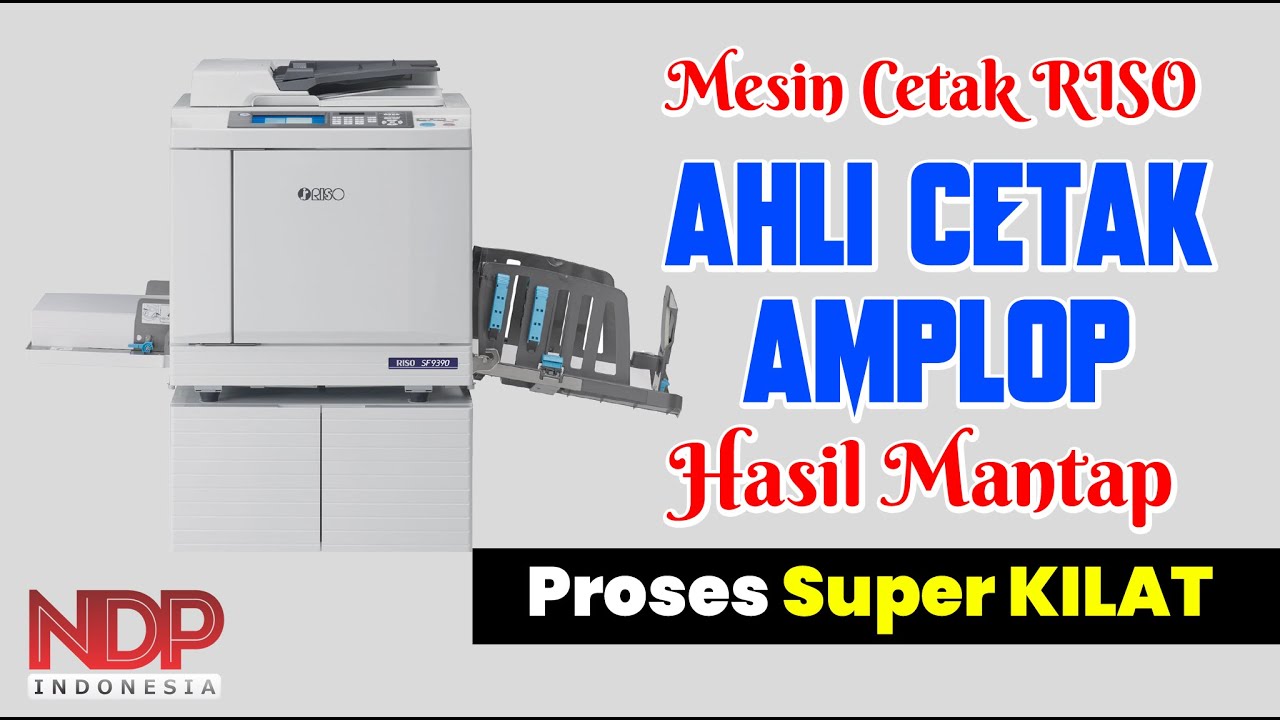 Mesin Cetak Riso Ahlinya Cetak Amplop KILAT - YouTube