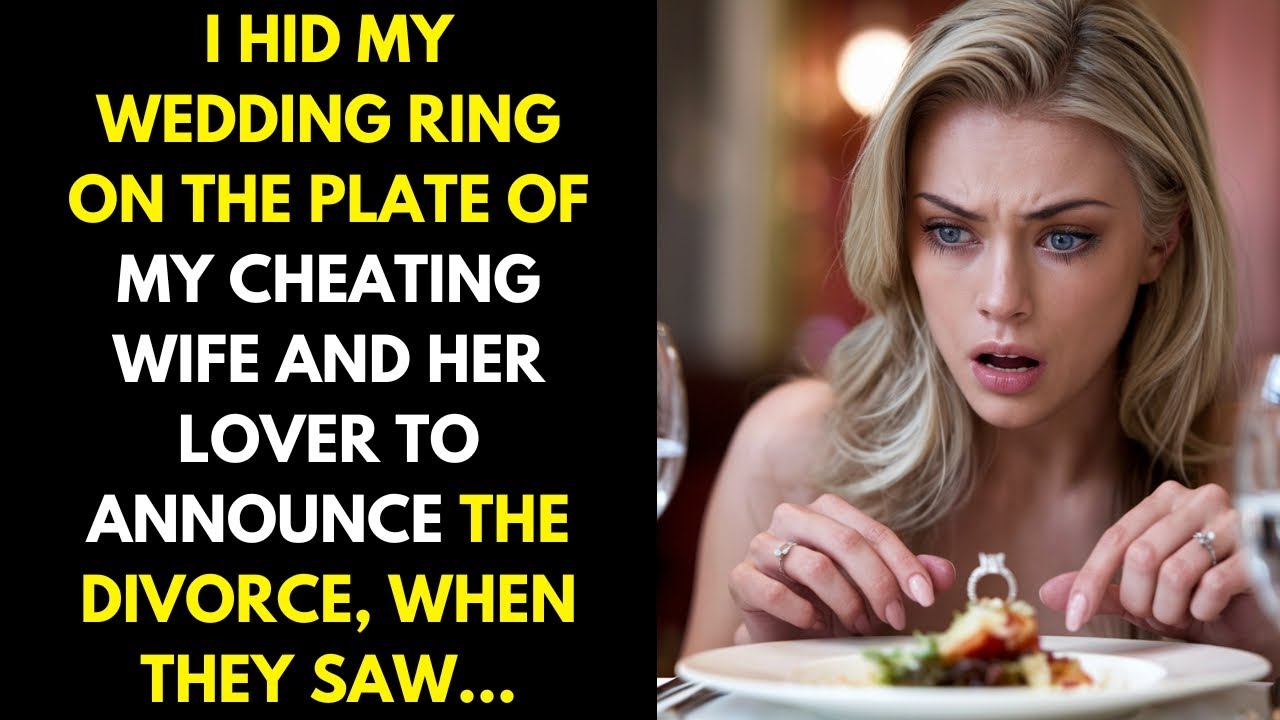 I hid my wedding ring on the plate of my cheating wife and her lover ...