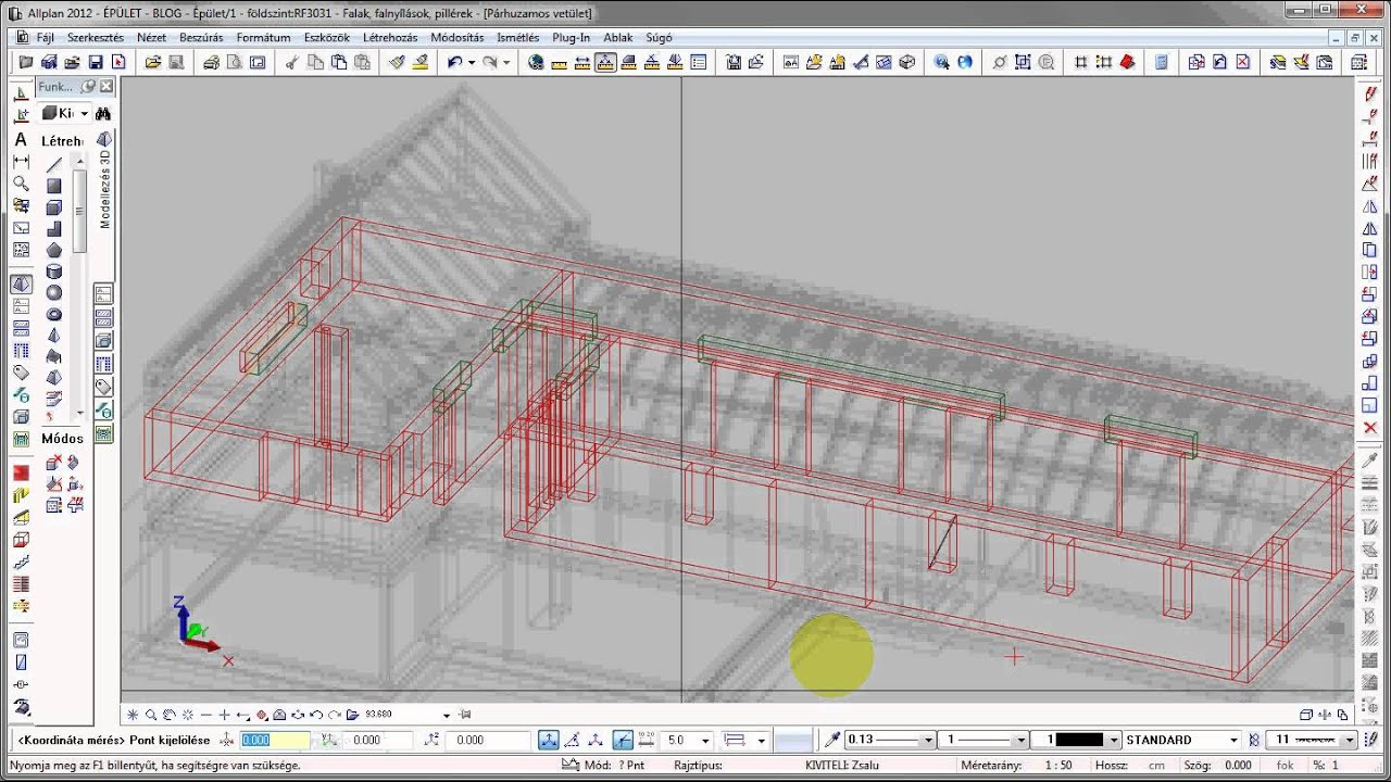 Allplan 2012 - mozgásmód korlátozásai - YouTube