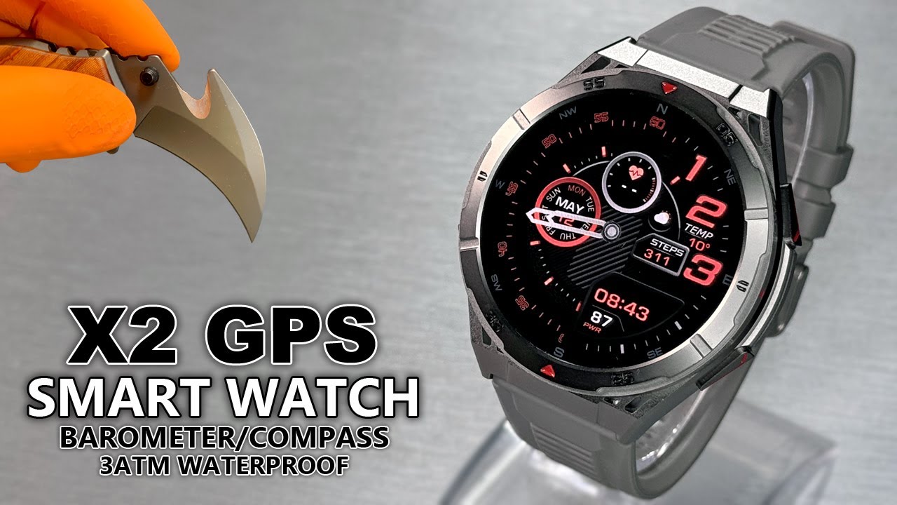 X2 GPS Sport SmartWatch Unboxing & Review (Amoled, 3ATM, Batometer ...