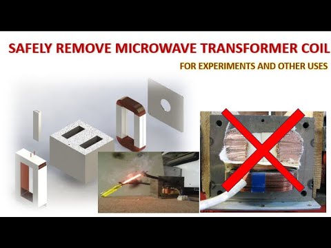 Safely extract Microwave Transformer Coils for Experiments - YouTube