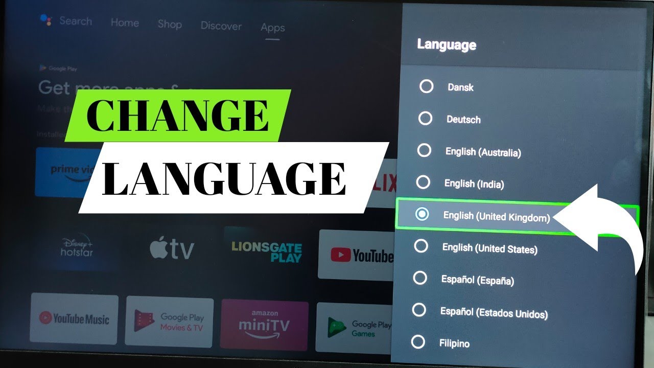 How to Change Language in PHILIPS Android Smart TV - YouTube