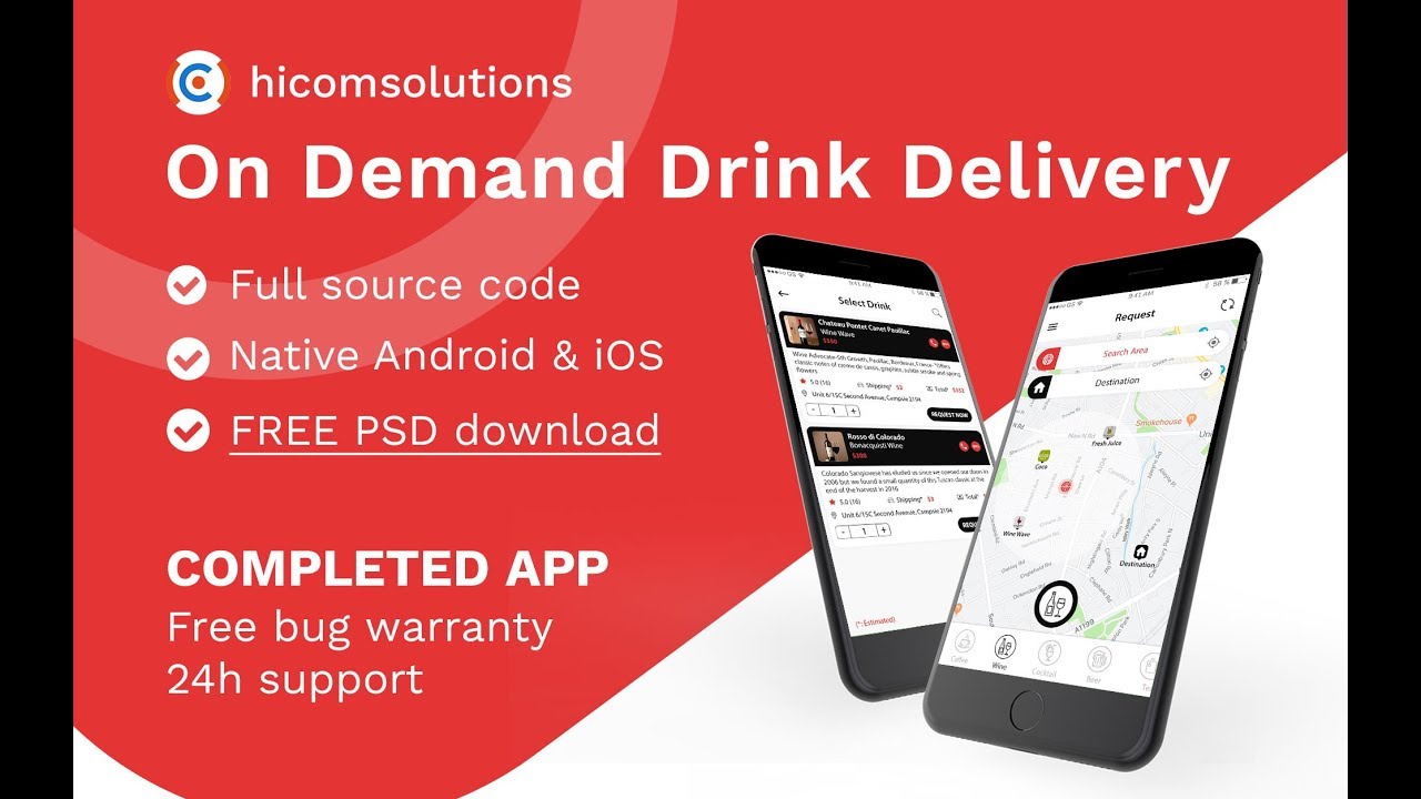 On-Demand Drink Delivery App Template & Source Code - Shopping Flow ...