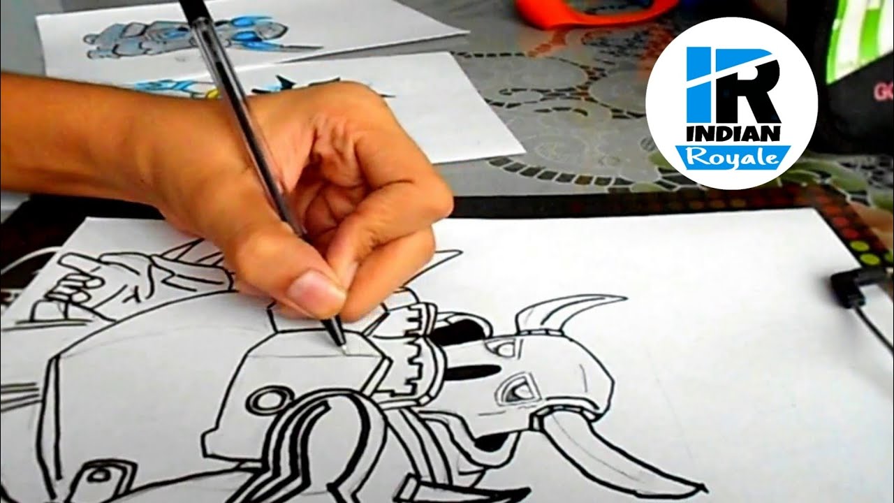 How to Draw Pekka from Clash of clans / Clash Royale - YouTube