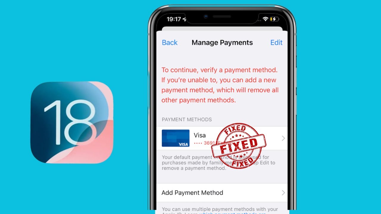 How to Verify or Add a New Payment Method on the App Store | Fix ...