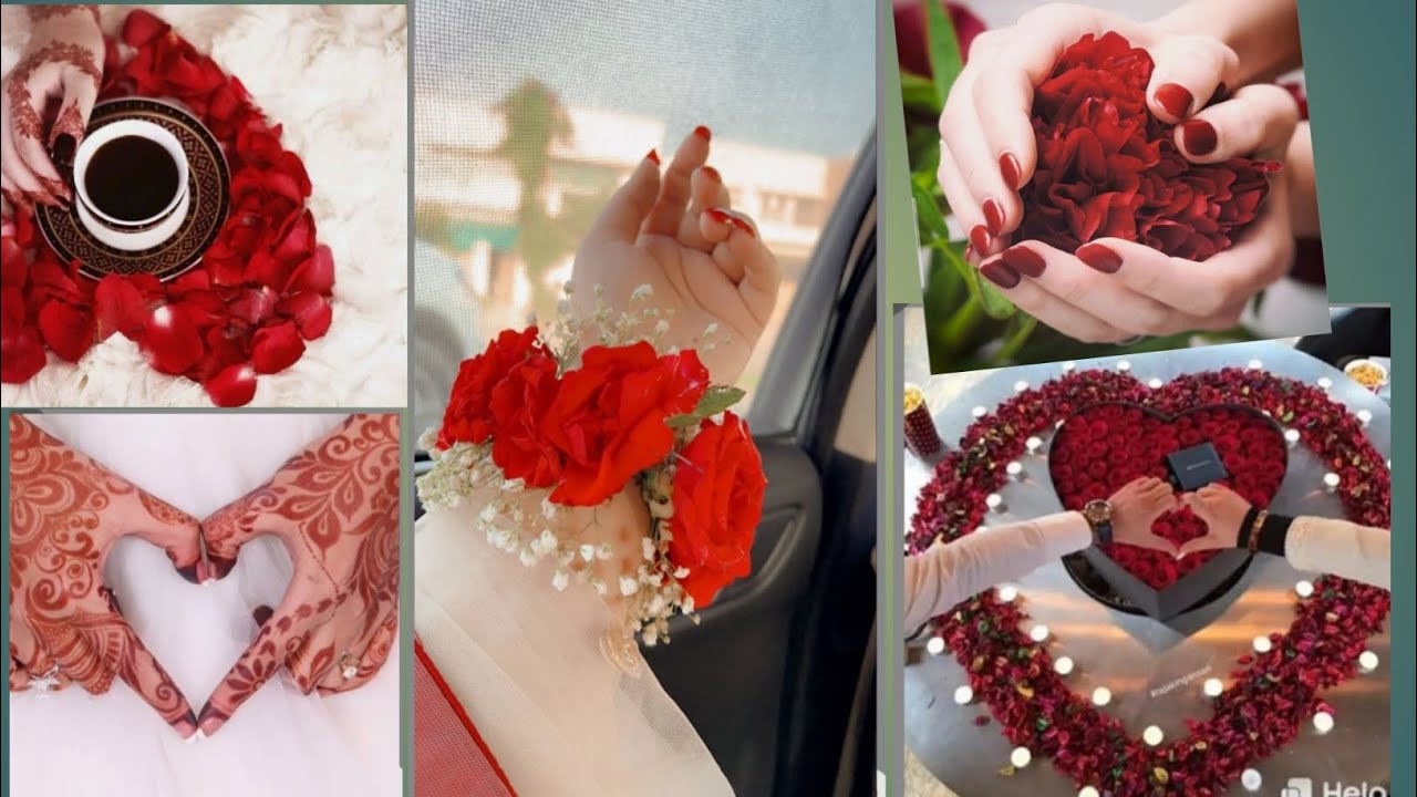 Stylish Hand photos with Red rose🌹 for dpz and status - YouTube