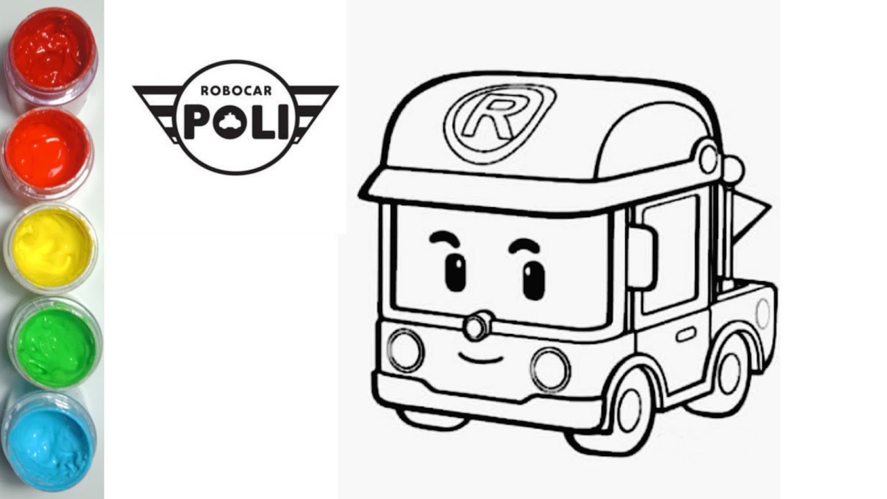 Menggambar dan Mewarnai Robocar Poli ( Rody ) | Draw and Color Robocar ...