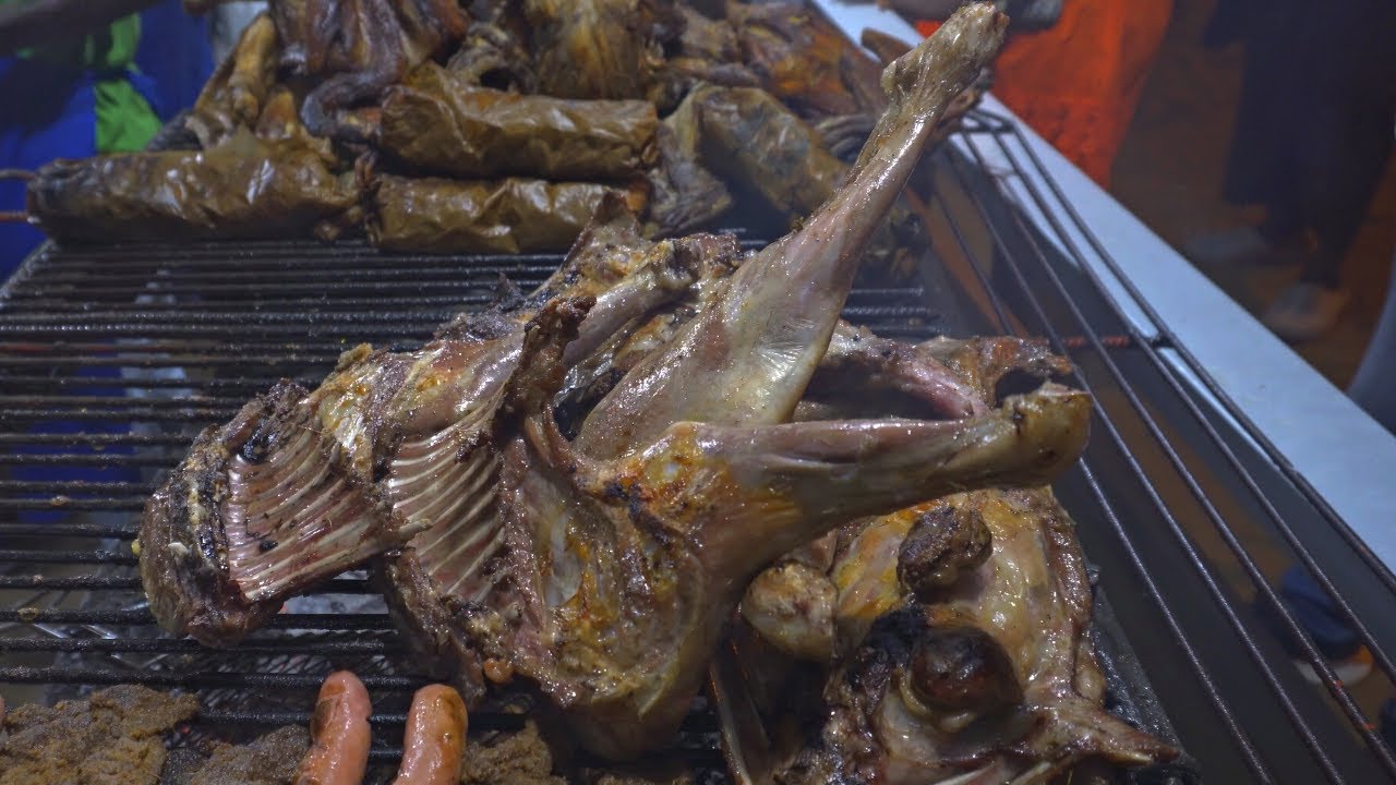 Roasting Goat Meat - Togo Street Food - YouTube