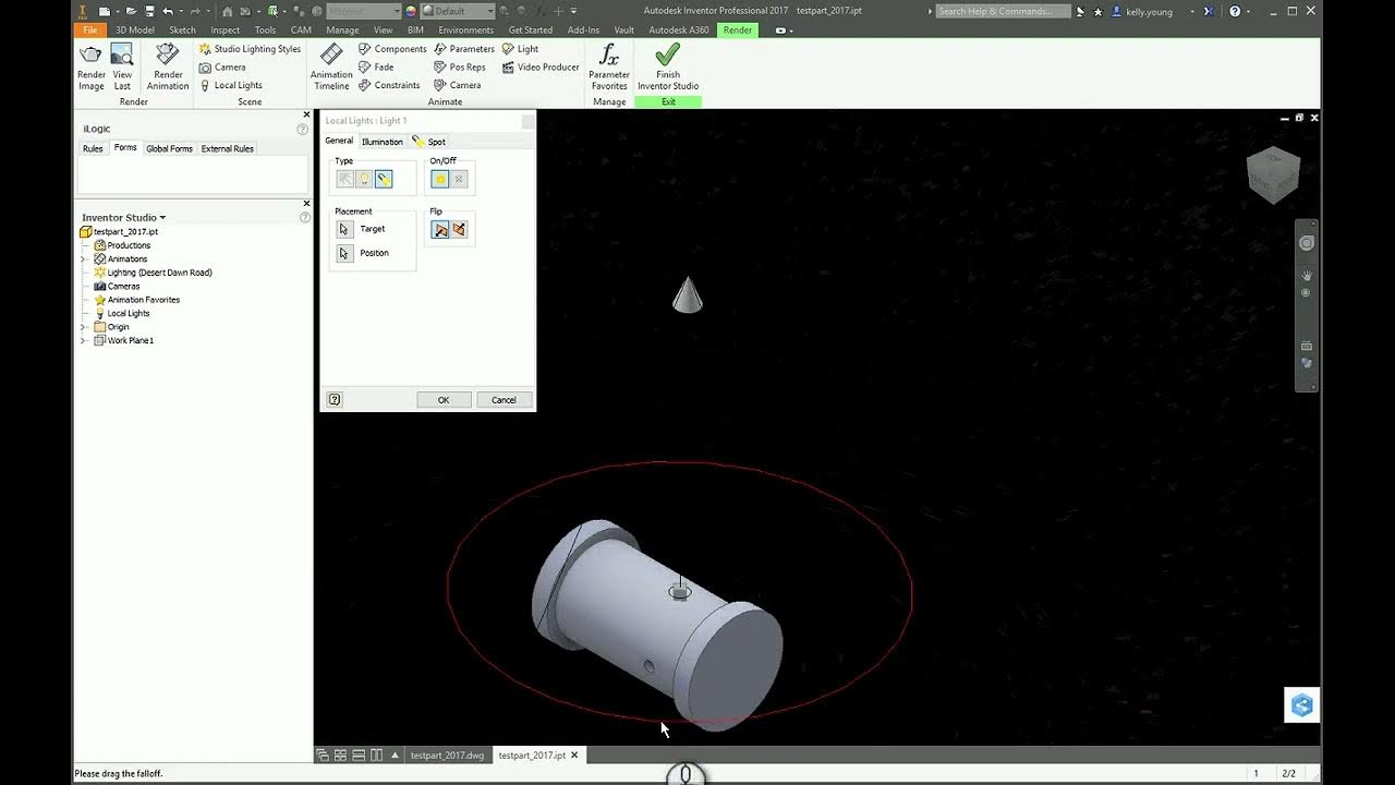 Inventor Point vs Spot Lighting - YouTube