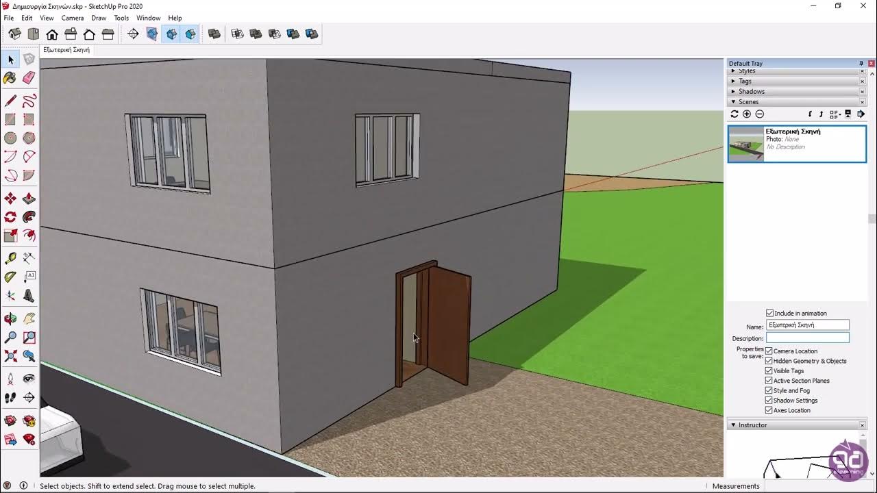 5-8 Create Scenes in SketchUp (SketchUp Tutorials) - YouTube
