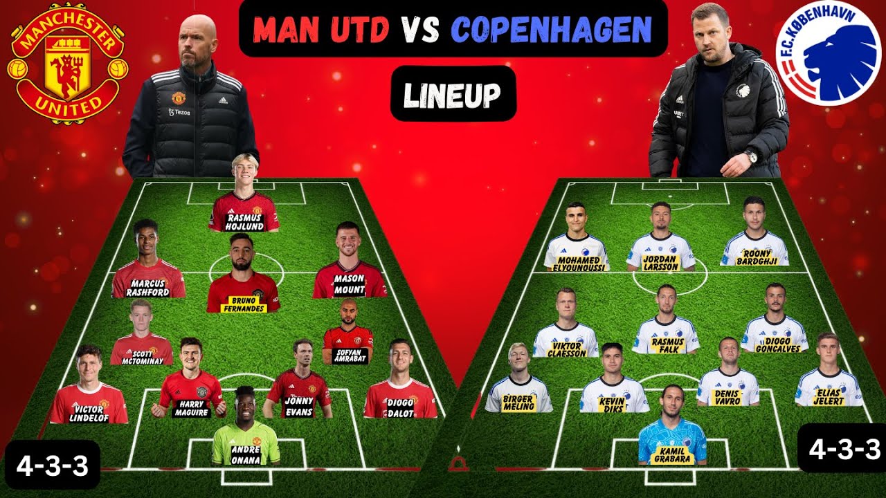 Manchester United vs Copenhagen ~ Potential Line Up Man United Matchday ...